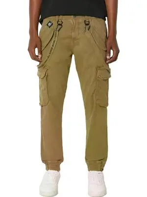 Alpha Industries Clip Detail Cargo Trousers - Neutrals
