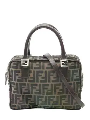 Fendi Zucca Logo Handbag - Black