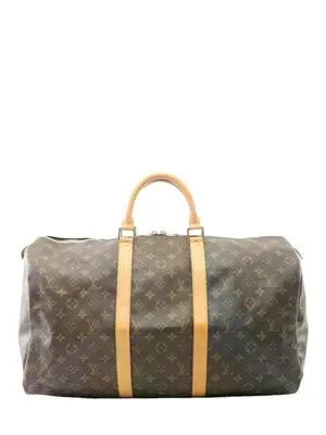 LOUIS VUITTON 1998 Keepall 50 Monogram Boston Bag - Brown