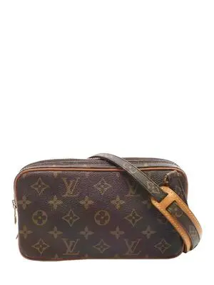 LOUIS VUITTON 1990 Monogram-pattern Shoulder Bag - Brown