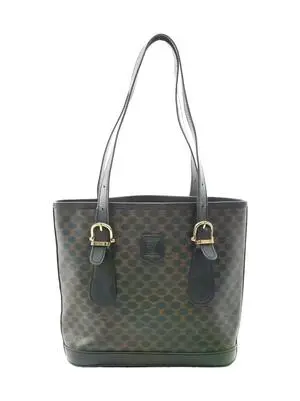 Celine Macadam Pattern Shoulder Bag - Brown