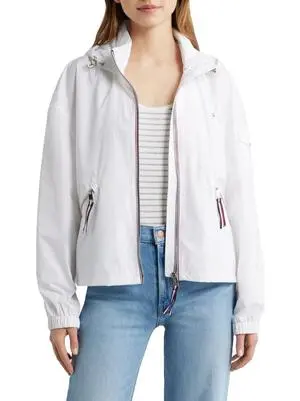 Tommy Hilfiger Hooded Windbreaker Jacket - White
