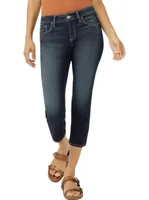 SILVER JEANS CO. Elyse Curvy Mid Rise Capri Jeans - Bay St. Louis