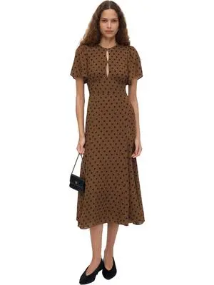 REFORMATION Corynn Midi Dress - Brown
