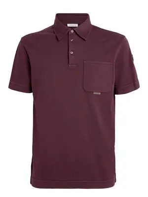 Moncler Cotton Polo Shirt - Burgundy