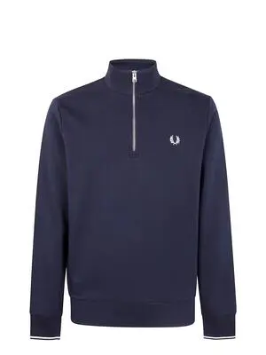 Fred Perry Half Zip Sweatshirt - Blue