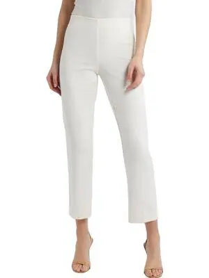 Anne Klein Hollywood Waist Ankle Pull-on Pants - White Dove