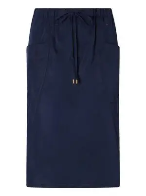 Alaïa Column Shell Skirt - Blue