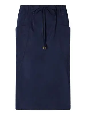 Alaïa Column Shell Skirt Navy
