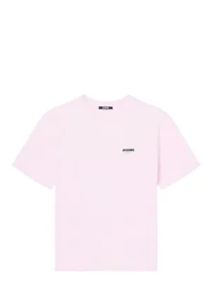 Jacquemus Logo-appliquéd Cotton-jersey T-shirt - Pink