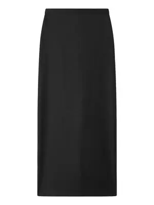 Loulou De Saison Cara Wool Midi Skirt - Black
