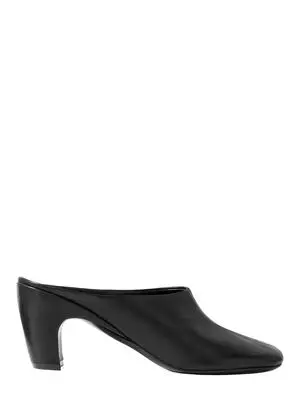 Dries Van Noten Leather Mules - Black