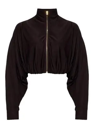 Alaïa Draped Jacket - Brown