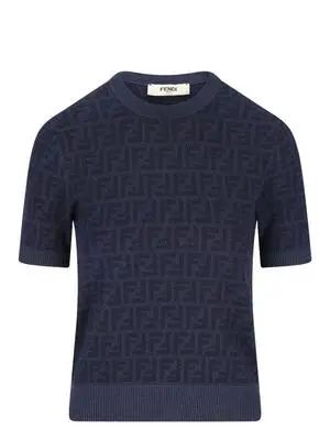 Fendi Ff Wool Sweater - Blue