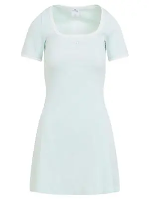 COURREGES Cotton Short Dress - Sky Blue