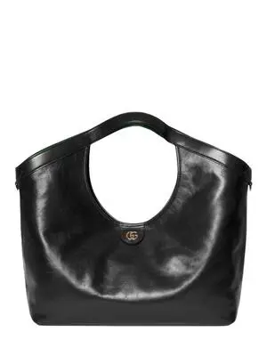 Gucci Ophidia Leather Tote Bag - Black