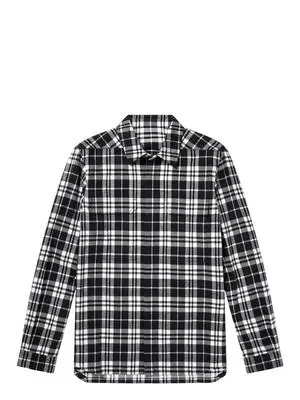 Rick Owens Checked Cotton-flannel Shirt - Black