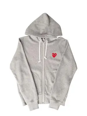 Play Comme Des Garcon Hooded Sweatshirt - Grey