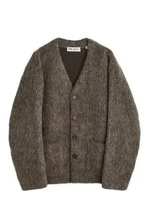 Our Legacy Cardigan In Hairy Wool - Grey