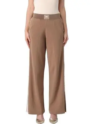 Elisabetta Franchi Wide Leg Pants - Beige
