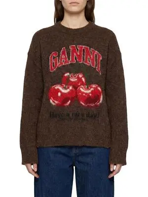 GANNI Sweater - Brown