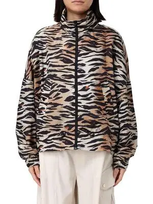 Pinko Zebra Print Polyester Windbreaker Jacket - Black