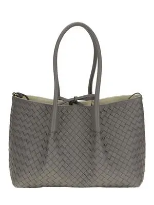 Bottega Veneta Woven Shoulder Bag - Grey