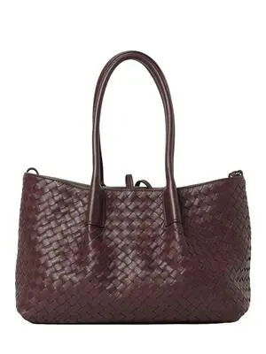 Bottega Veneta Woven Shoulder Bag - Wine