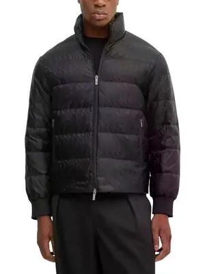 Armani Exchange Monogram Pattern Jacket - Black