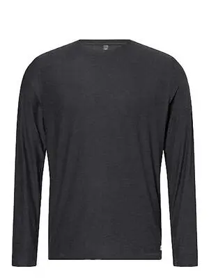 Vuori Strato Tech Long-sleeves Stretch-woven T-shirt - Charcoal Heather