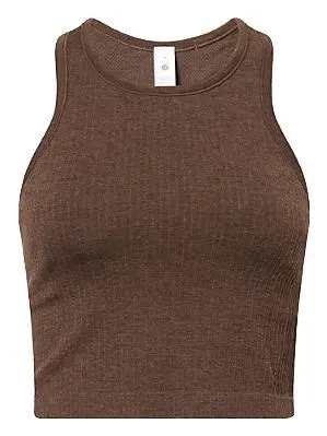Lululemon Ebb To Street Cropped Racerback Yoga Top - Walnut Crunch
