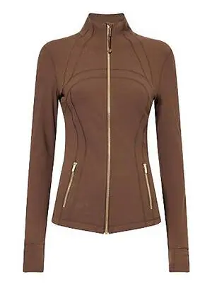 Lululemon Define Nulu High-neck Jacket - Walnut Crunch/gold/gold