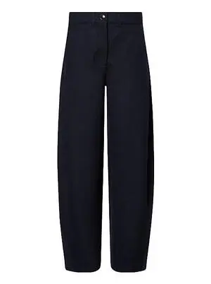 ME+EM Barrel-leg Tailored Woven Trousers - Navy