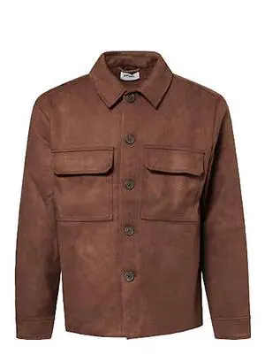 NOBL Hearn Regular-fit Faux-suede Jacket - Brown
