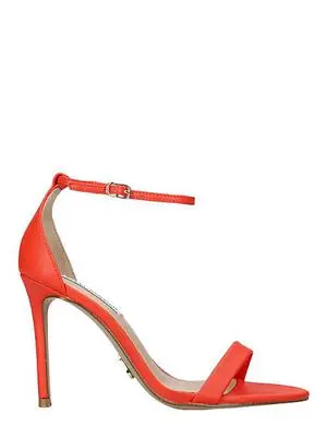 Steve Madden Tecy Leather Heeled Sandals - Orange