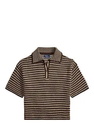 Polo Ralph Lauren Striped Cotton-knit Polo Shirt - Chocolate Stripe