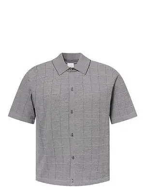 Paul Smith Checked Short-sleeve Cotton Shirt - Blue