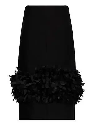 TOTEME Petal High-waist Wool And Silk Midi Skirt - Black