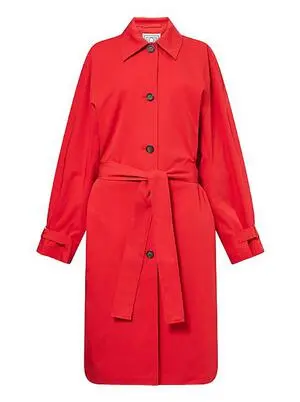 TOTEME Belted Cotton-poplin Trench Coat - Poppy