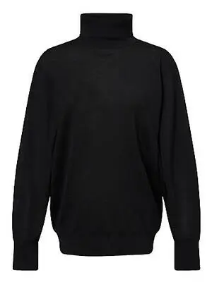 TOTEME Relaxed-fit Wool Turtleneck Jumper - Black