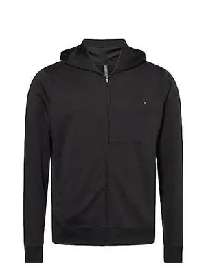 Vuori Ponto Full-zip Stretch-woven Hoodie - Black Heather