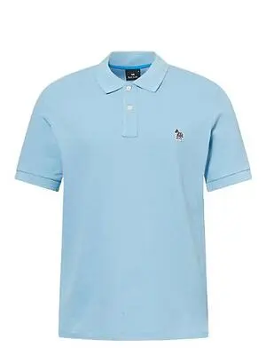 Paul Smith Zebra-embroidered Cotton Polo Shirt - Blue