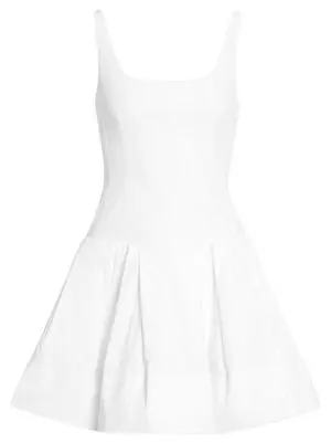 Simkhai Lucy Pleated Mini Dress - White