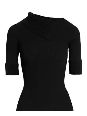 Proenza Schouler Daxton Button-detailed Ribbed-knit Sweater - Black