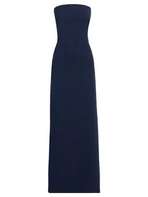 Norma Kamali Strapless French Cotton-blend Terry Gown - Navy