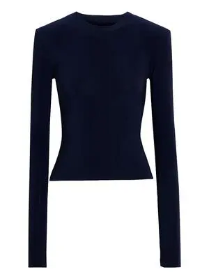Norma Kamali Stretch-jersey Top - Navy