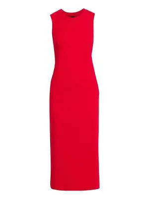 Norma Kamali French Cotton-blend Terry Midi Dress - Red