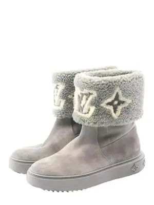 LOUIS VUITTON 2022 Snowdrop Shearling Boots - Grey