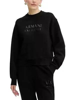 Armani Exchange Crewneck Sweatshirt With Logo - Black