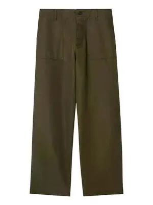 Burberry Logo-embroidered Trousers - Green
